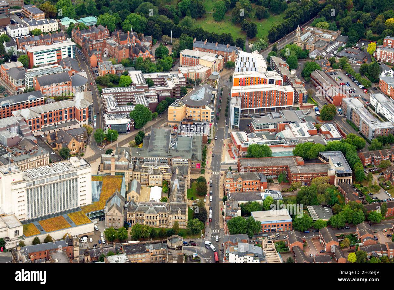 Aerial image of Nottingham City, Nottinghamshire England UK Stock Photo ...