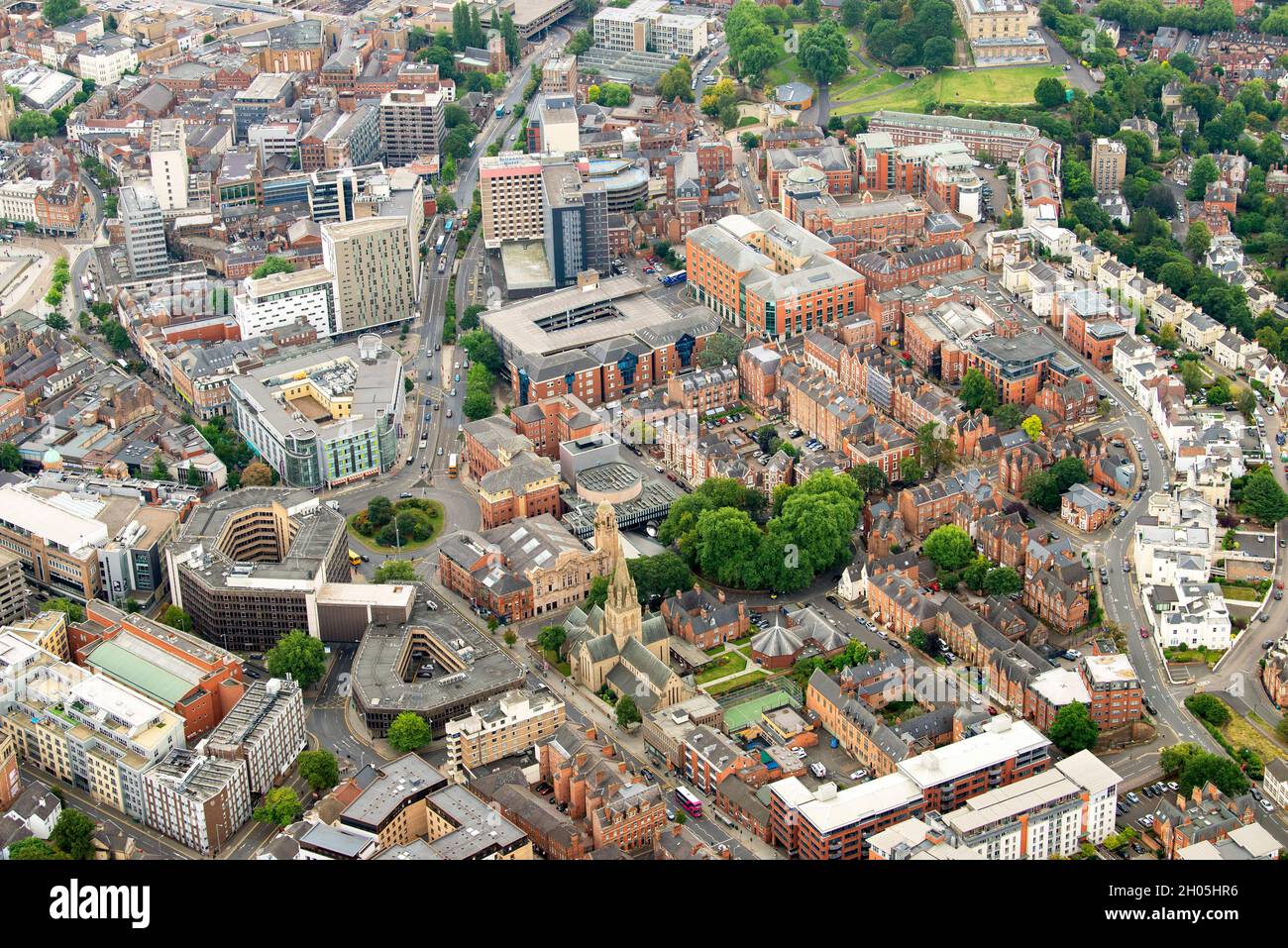Aerial image of Nottingham City, Nottinghamshire England UK Stock Photo ...
