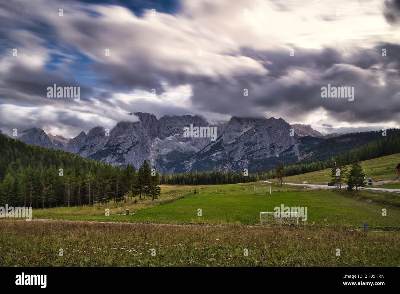 Dolomite Alps in northeastern Italy during daylight Stock Photo - Alamy