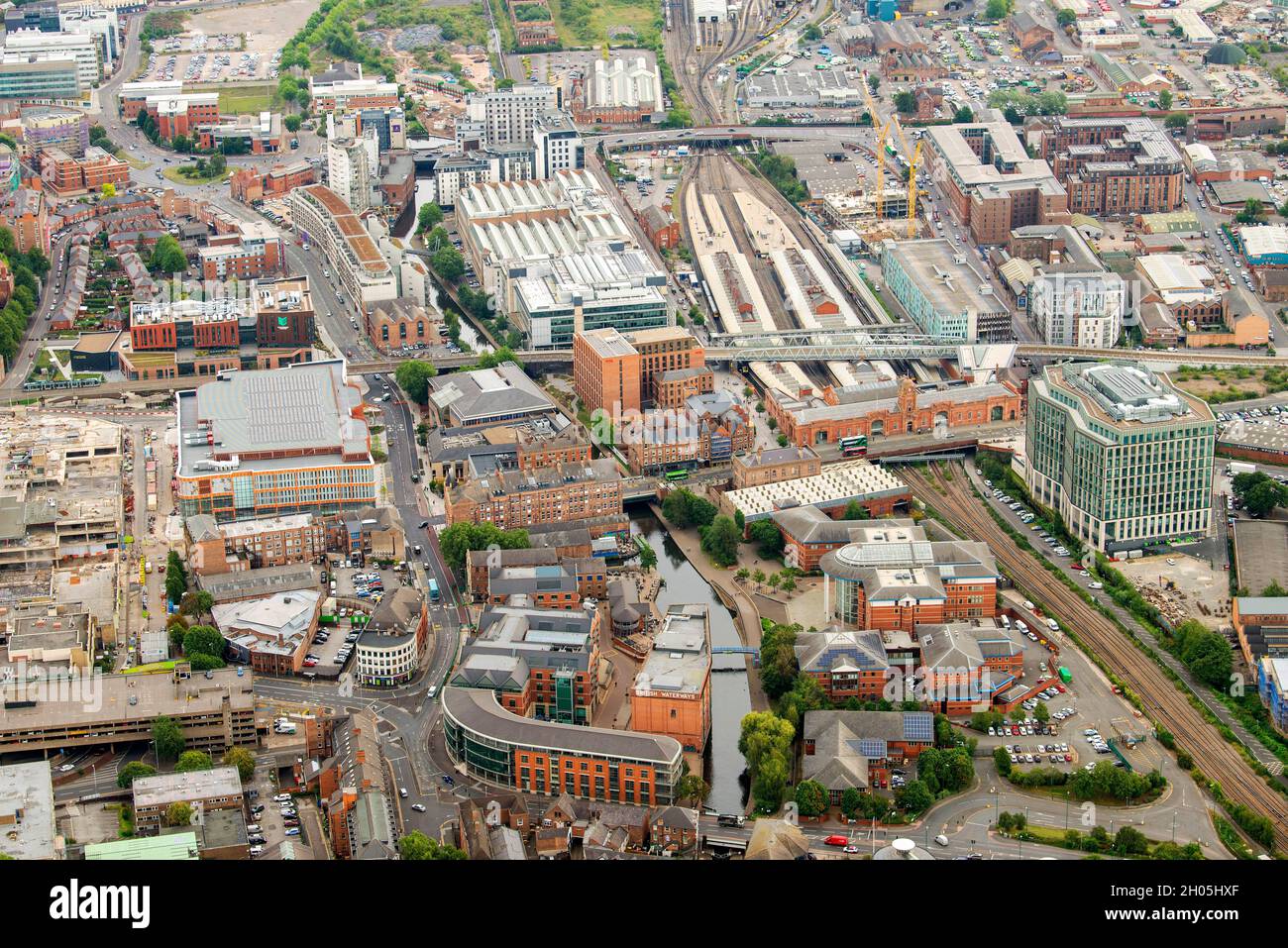 Nottingham station aerial hi-res stock photography and images - Alamy