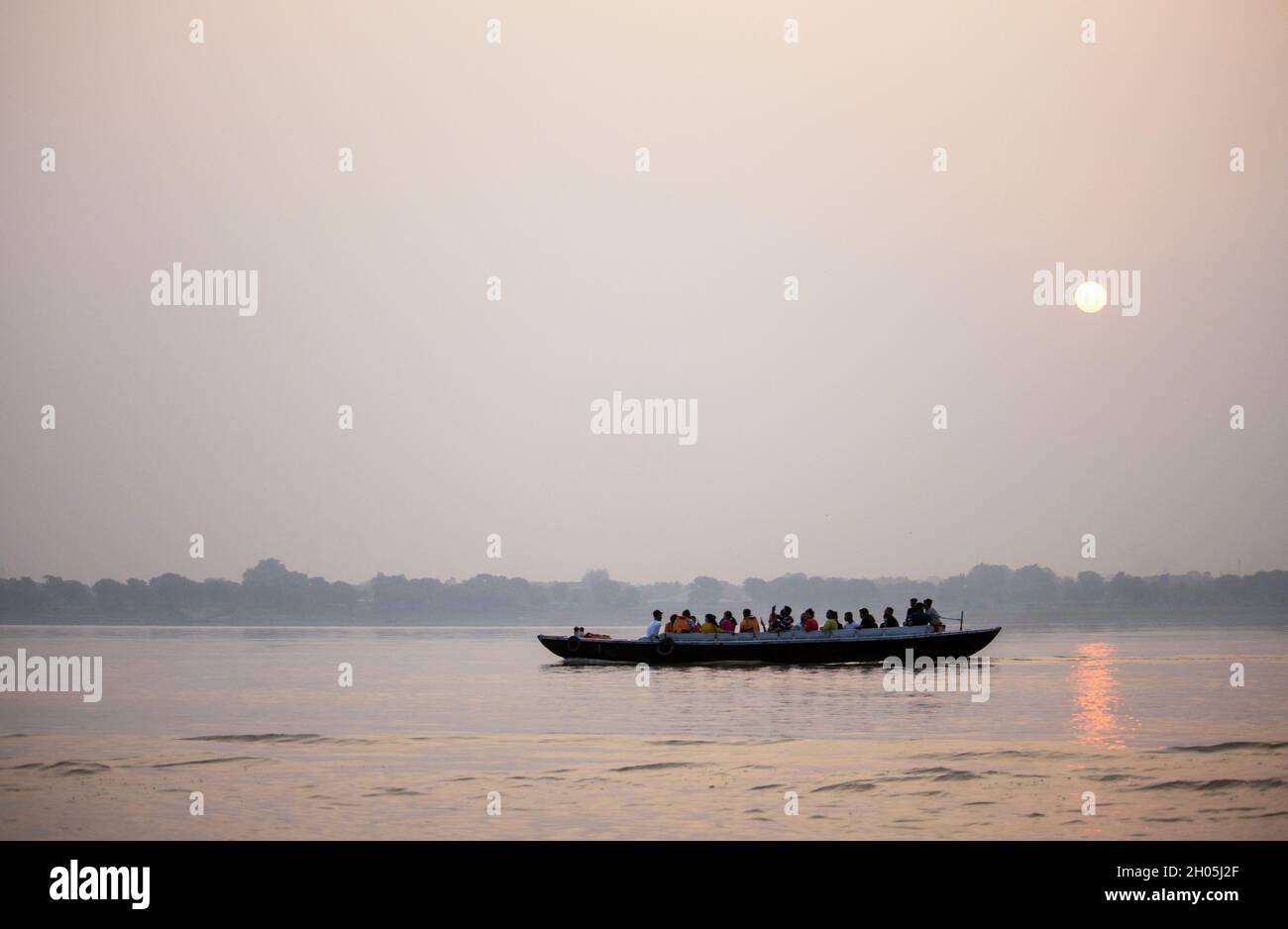 Sun rise at assi ghat varanasi, India Stock Photo - Alamy