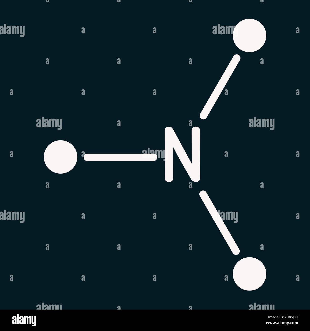 Trimethylamine, TMA molecule. It is amine, methylamine, synthesized by ...