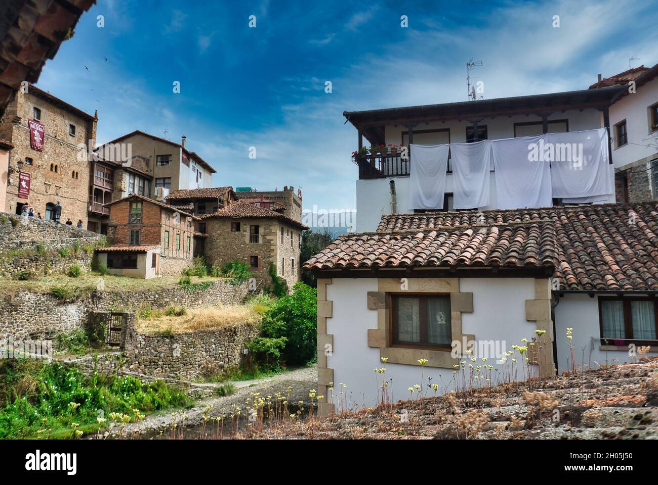 Scenery of the rural Potes in Spain, during daylight Stock Photo - Alamy