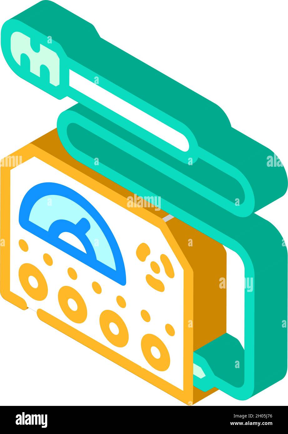 electromagnetic wave meter isometric icon vector illustration Stock ...