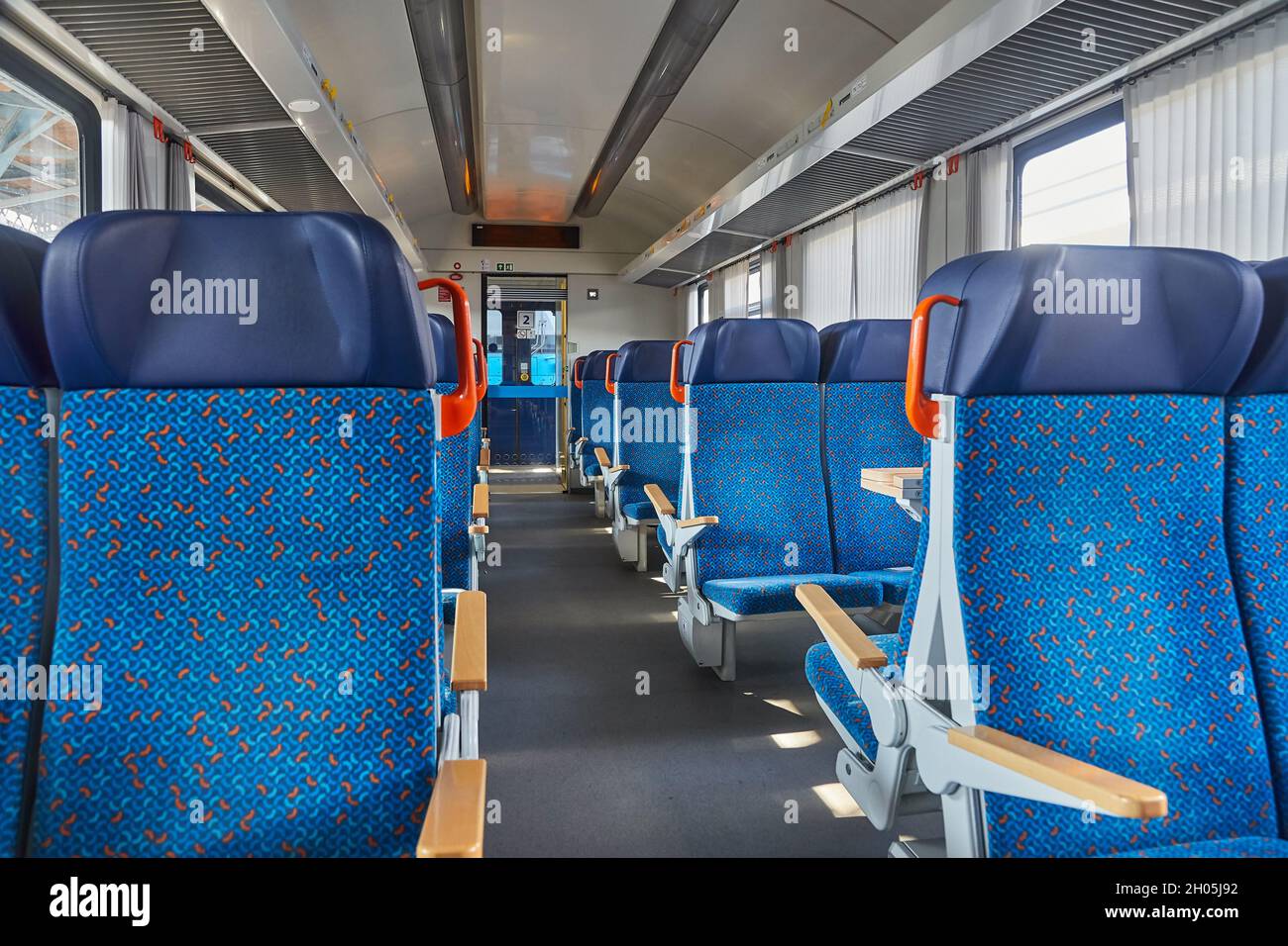 Passenger Train interior Stock Photo - Alamy