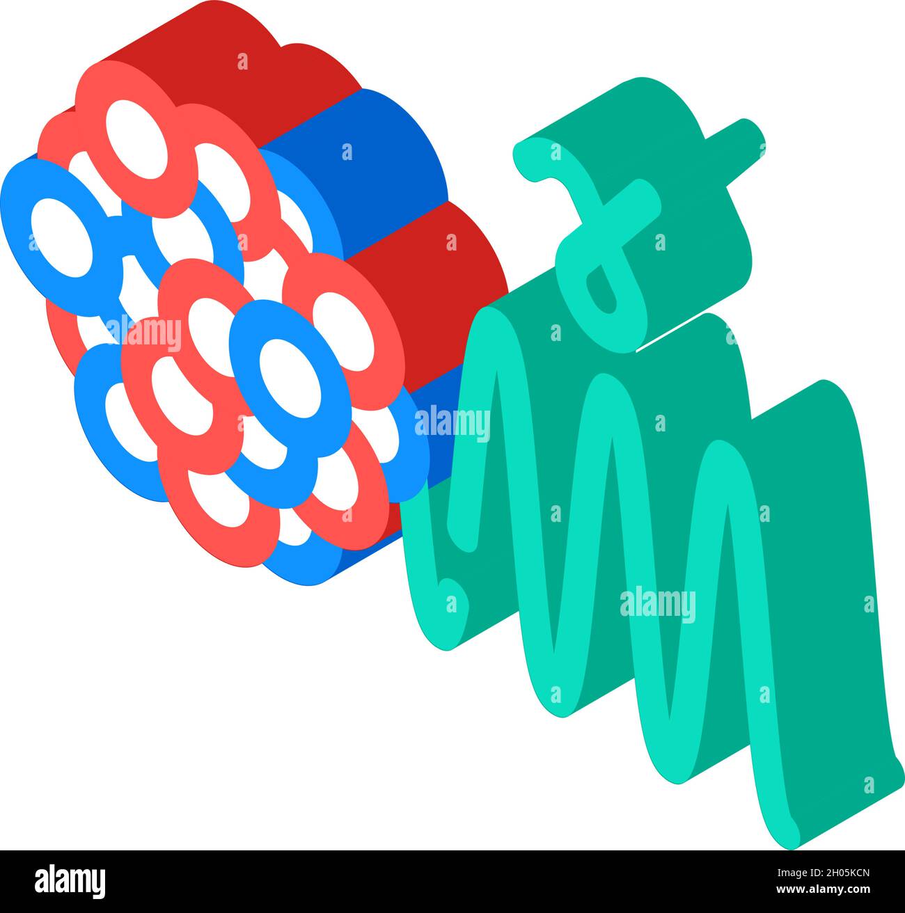 electromagnetic waves isometric icon vector illustration Stock Vector ...