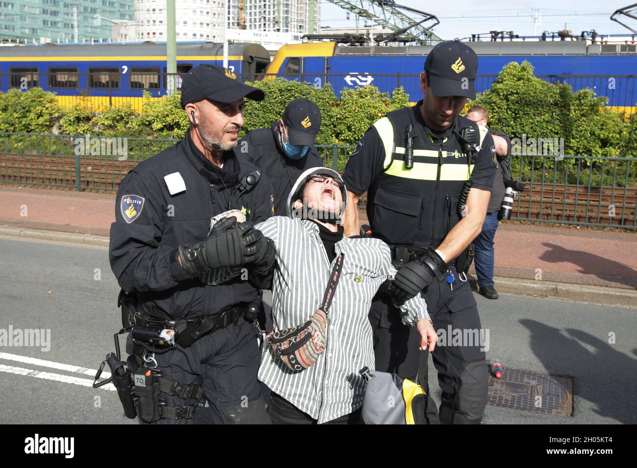 The Hague,Netherlands. October 11, 2021, Dutch anti-riot police ...