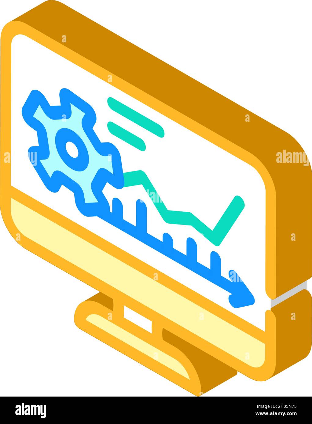 Software Erp Isometric Icon Vector Illustration Stock Vector Image