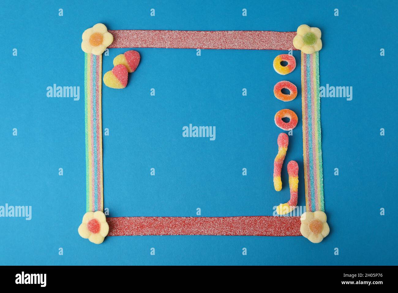 Frame made sweet colorful hi-res stock photography and images - Alamy