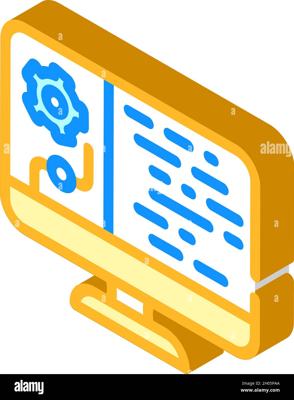 data processing isometric icon vector illustration Stock Vector Image ...