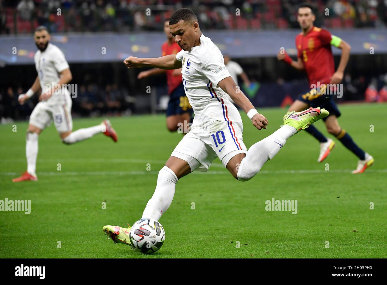 Milano, Italy. 10th Oct, 2021. Kylian Mbappe of France in action during ...