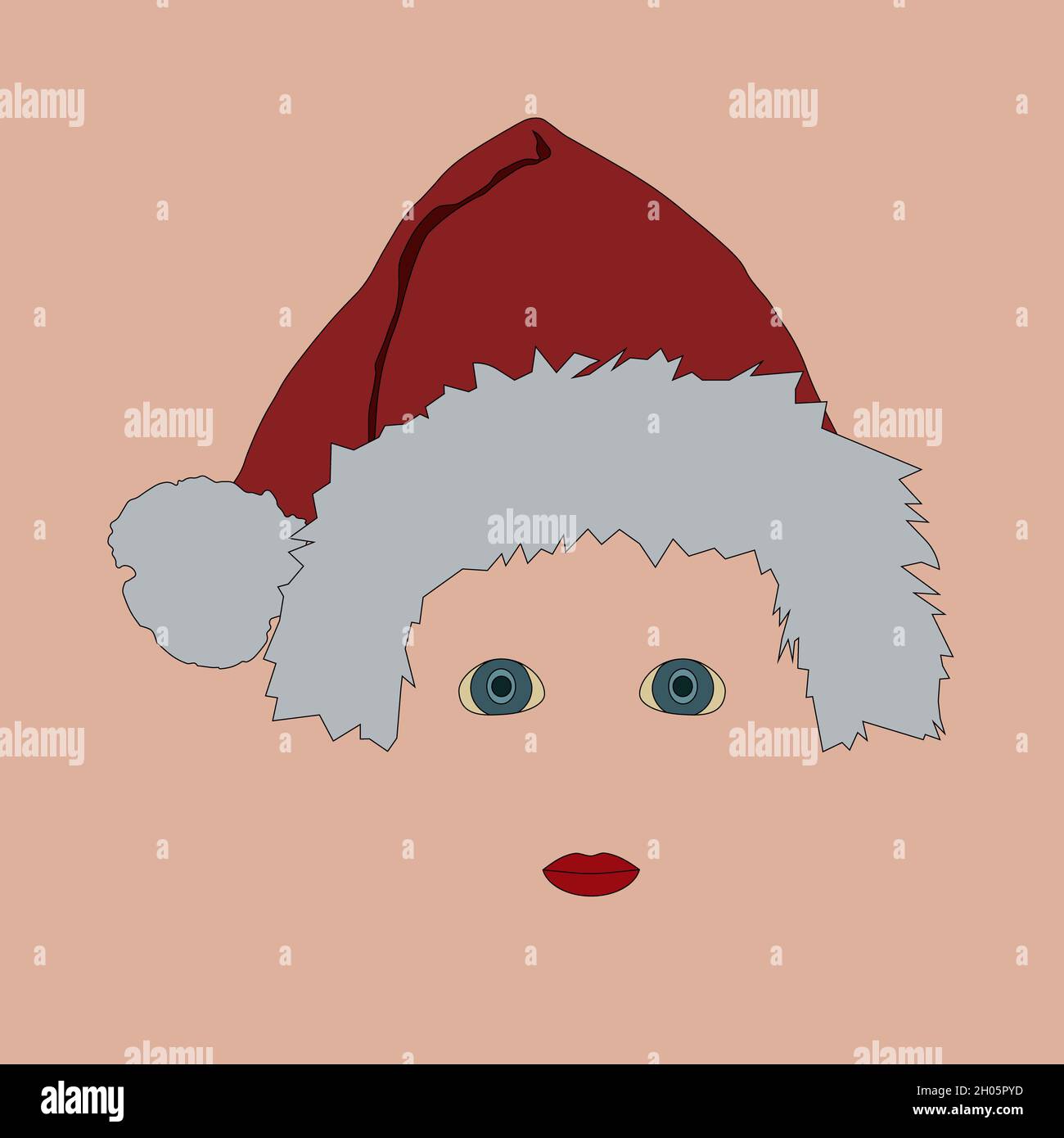 The Secret Santa is wearing his hat and invisible Stock Photo - Alamy