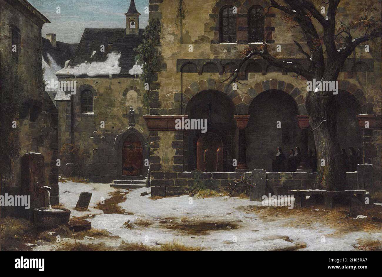 Vintage Gothic art painting Stock Photo - Alamy
