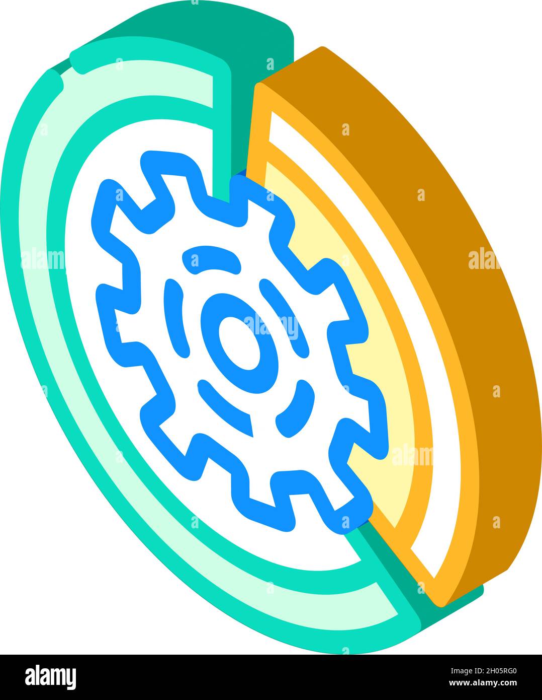 Gear Working Process Erp Isometric Icon Vector Illustration Stock Vector Image And Art Alamy