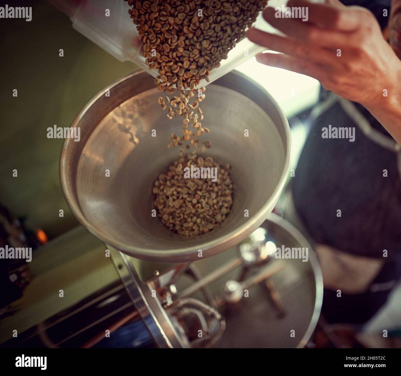 Process roasting mixing coffee hi-res stock photography and images - Alamy