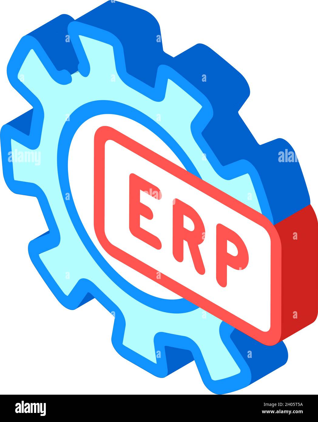 Erp Working Processing Isometric Icon Vector Illustration Stock Vector Image And Art Alamy