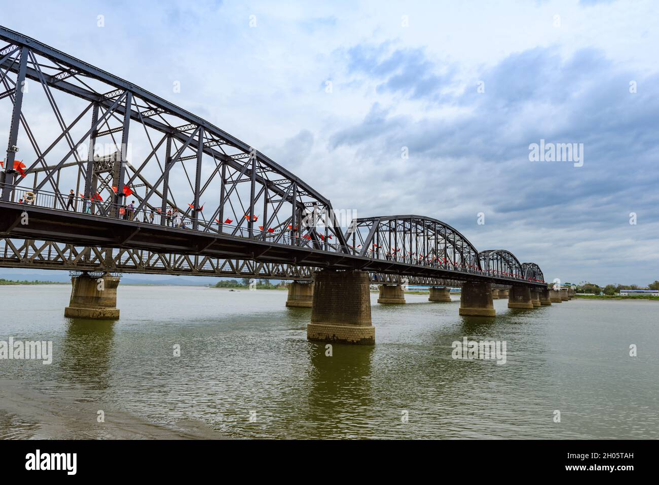 Liaoning, China - 30 August 2016: Sino-Korean Friendship Bridge in ...