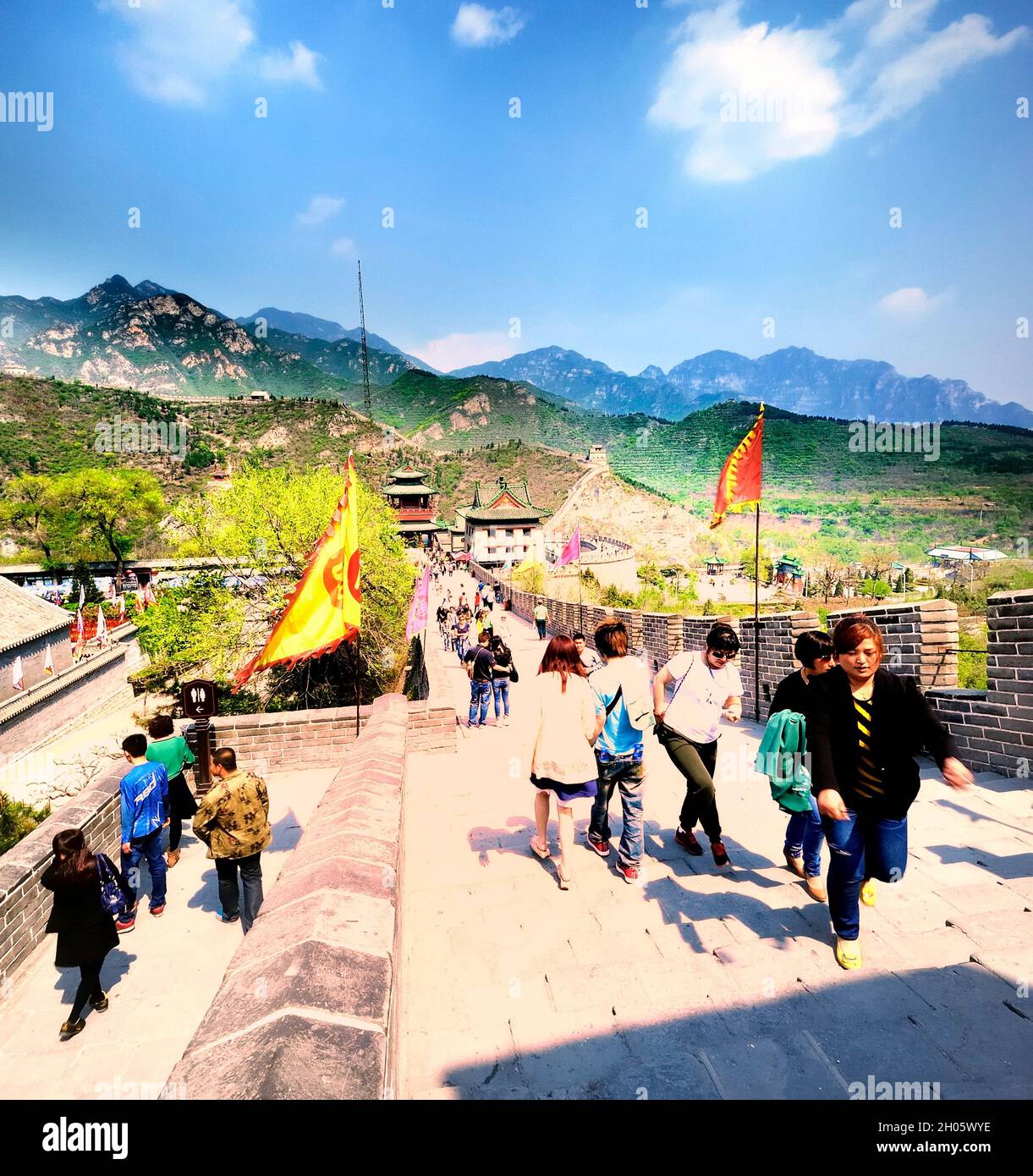 Beijing, China - 3rd May 2013:Exploring the great wall of China Stock ...