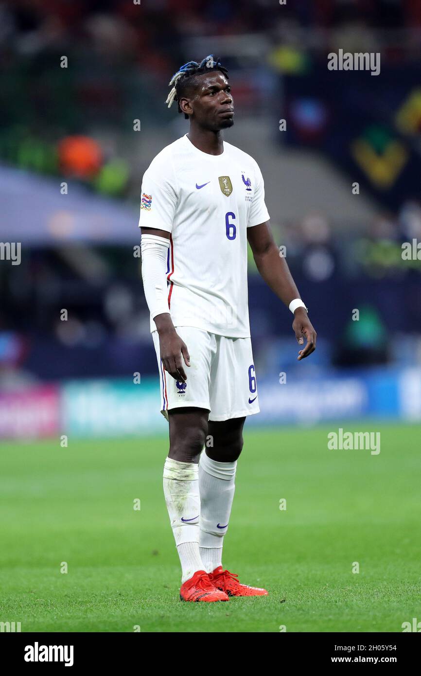 Paul Pogba of France looks on during the Uefa Nations League final ...