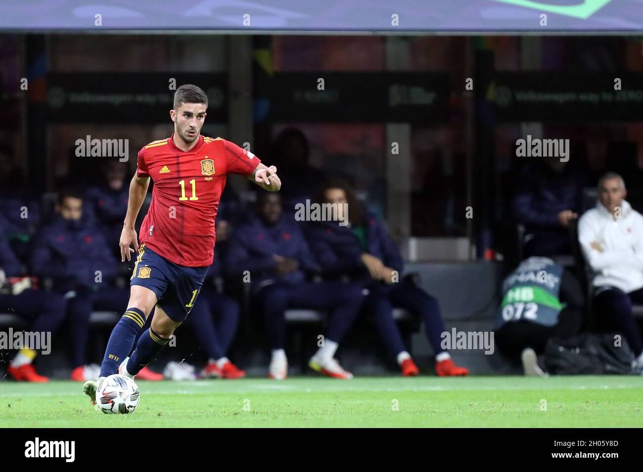 Ferran Torres of Spain controls the ball during the Uefa Nations League ...