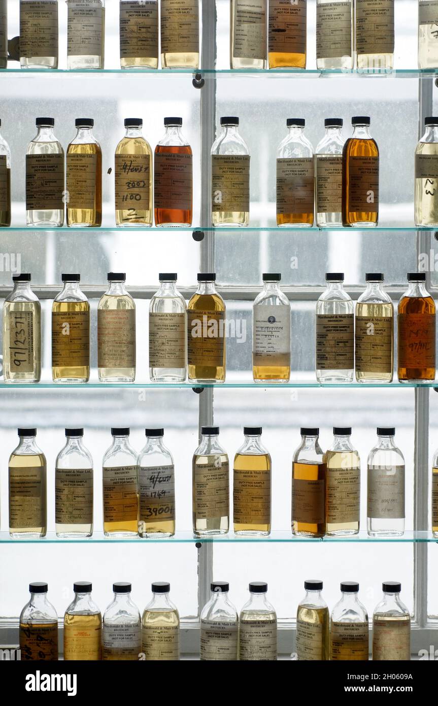Samples of single cask malt whisky Scotland Edinburgh Stock Photo - Alamy