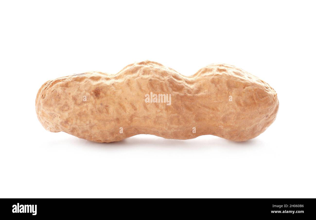 Raw peanuts in pod on white background Stock Photo - Alamy