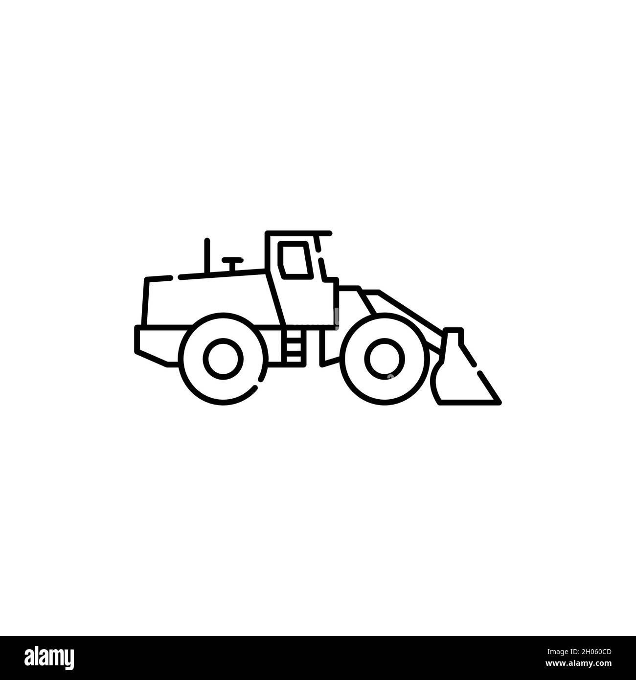 Grader sign olor line icon. Road construction. Pictogram for web page ...