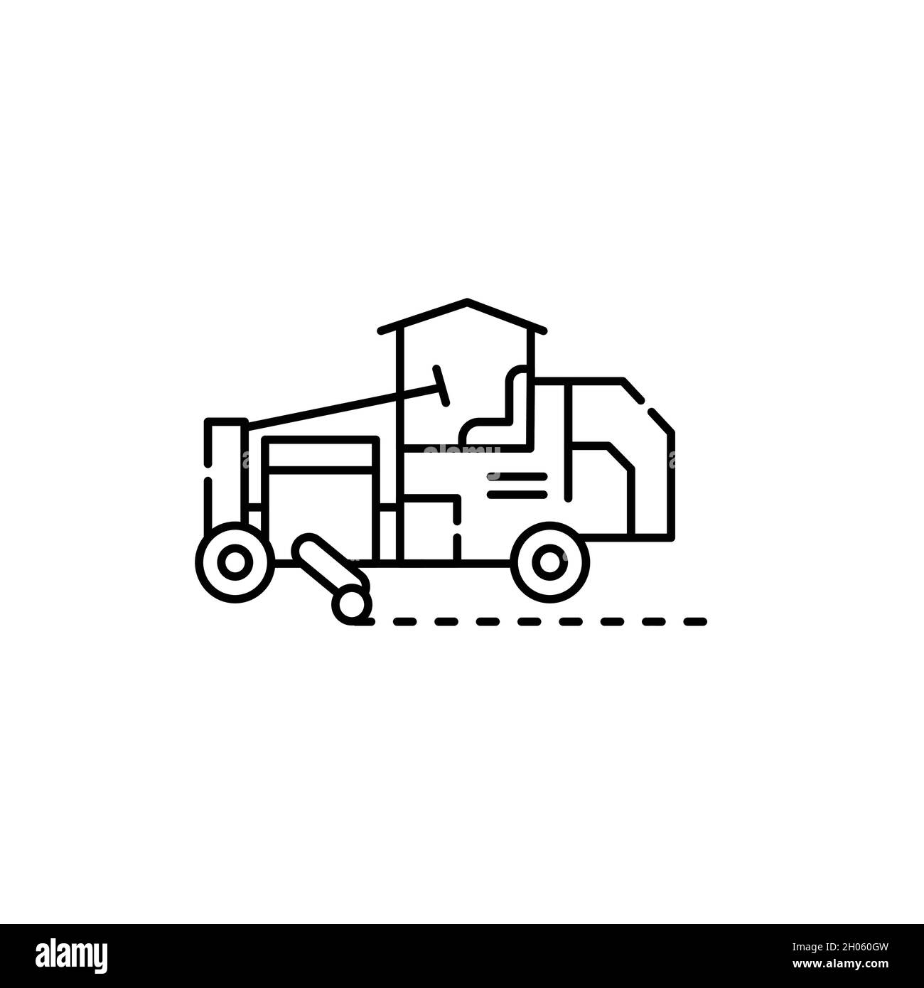 Road marking sign olor line icon. Road construction. Pictogram for web ...