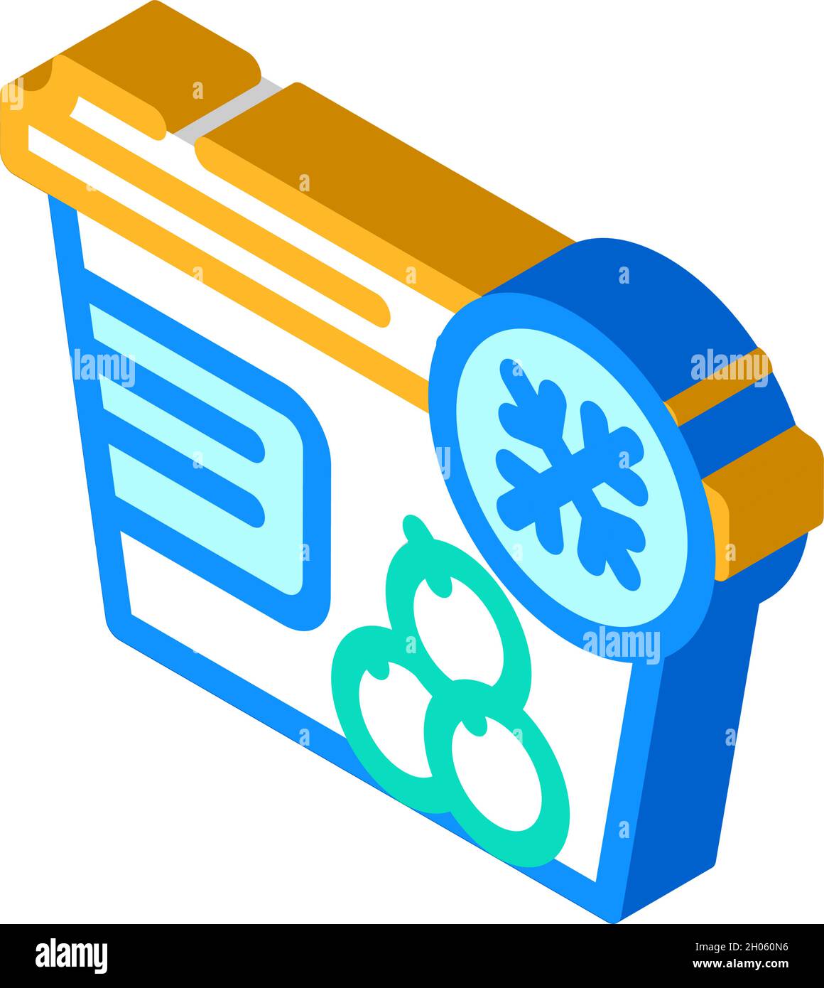 fruit frozen dessert isometric icon vector illustration Stock Vector ...