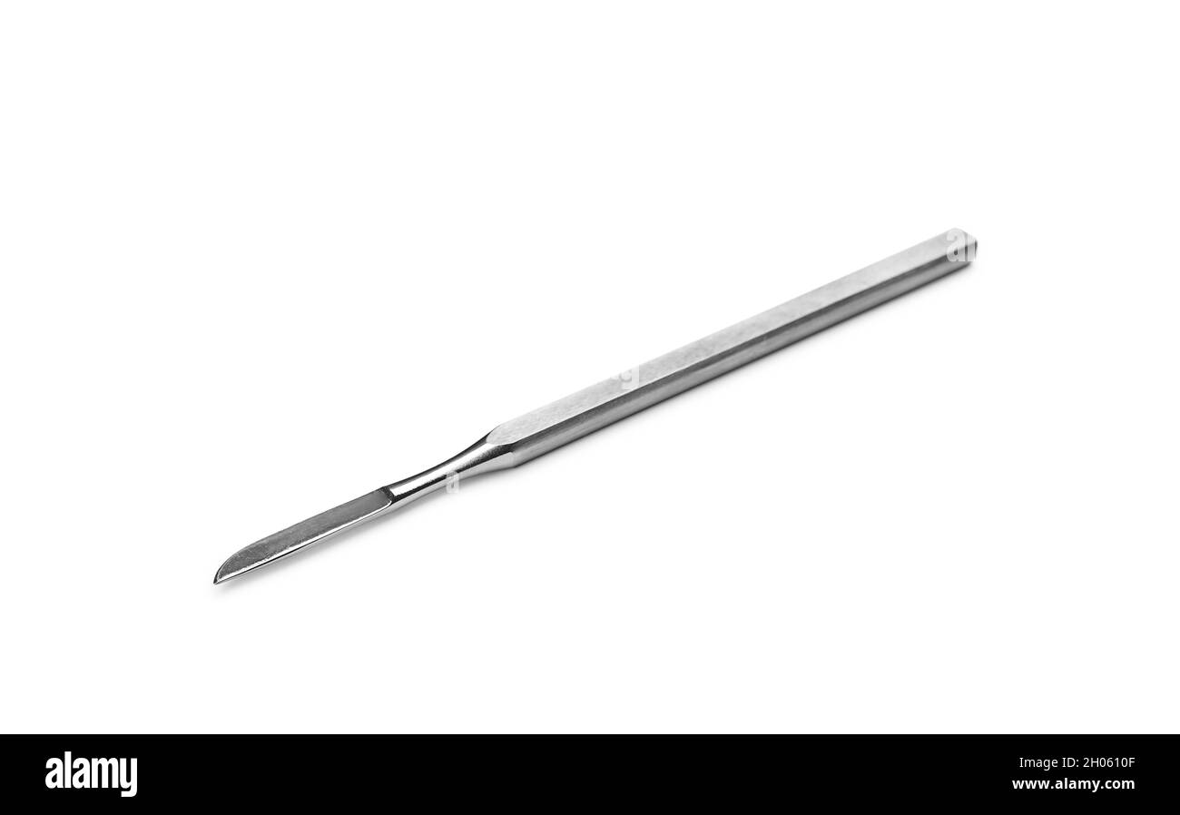 Surgical scalpel on white background. Medical tool Stock Photo - Alamy