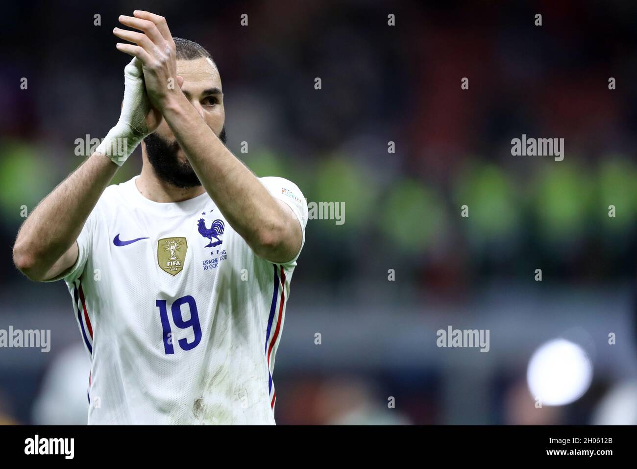 Karim Benzema of France celebrates after winning the Uefa Nations ...