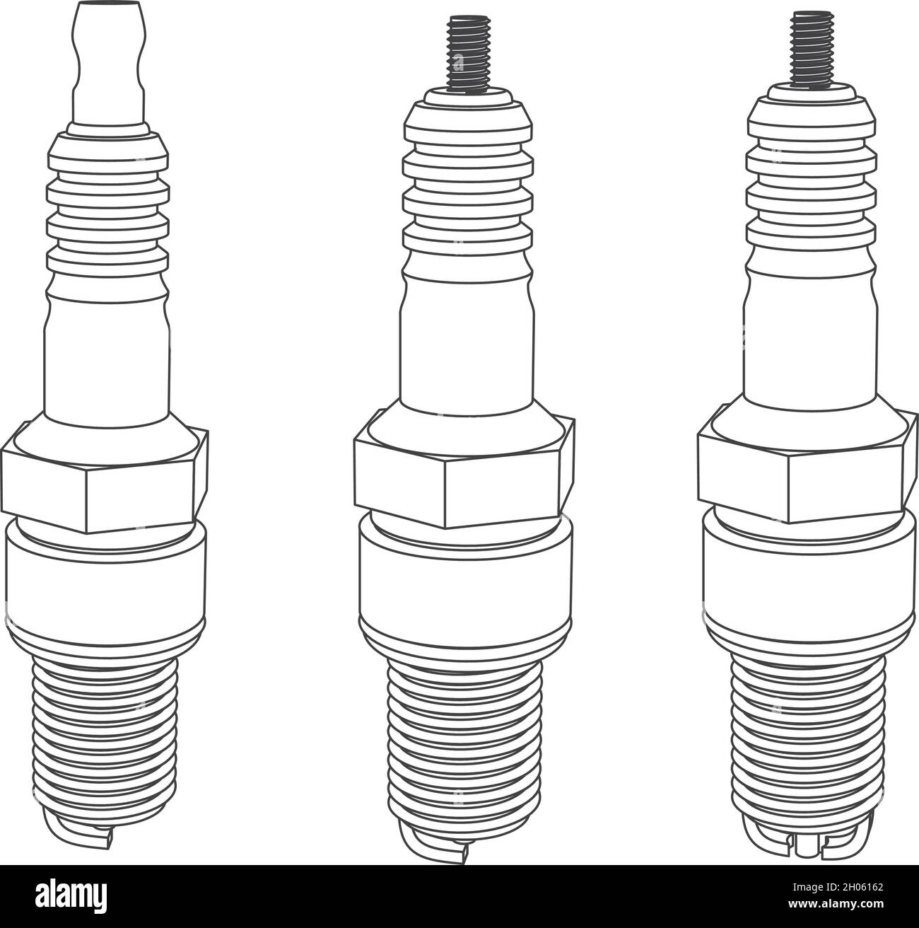 Vector different car spark plug set isolated Stock Vector Image & Art ...