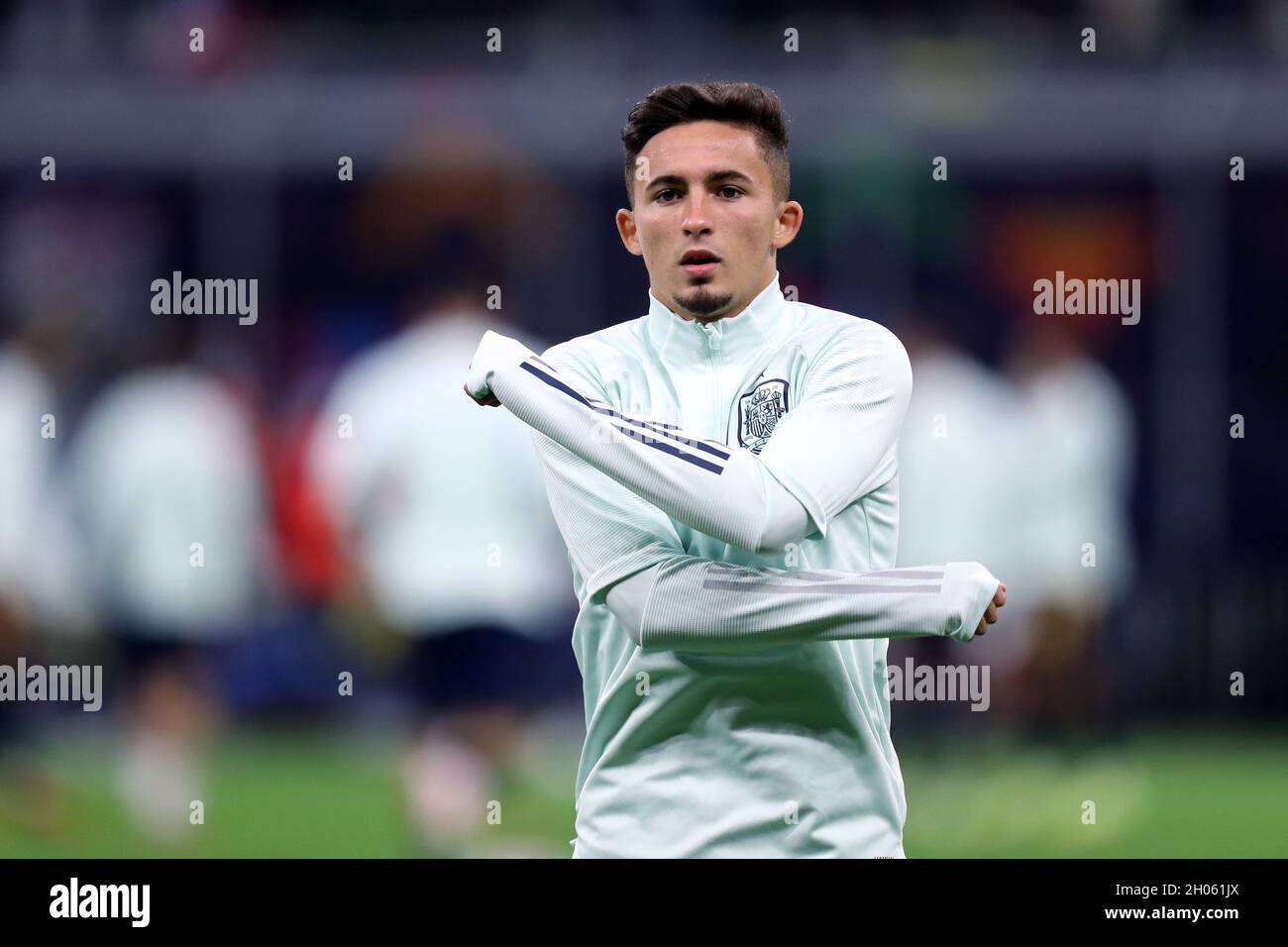 Yeremi Pino of Spain during warm up before the Uefa Nations League ...