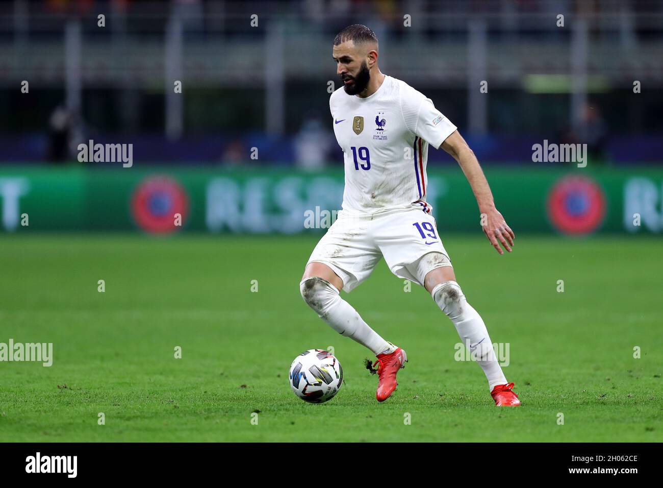 Karim Benzema of France in action during the Uefa Nations League final ...