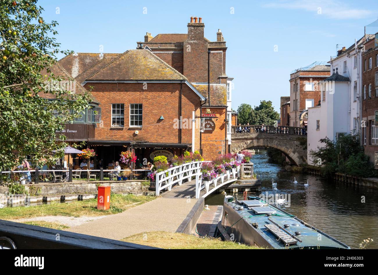 Newbury, Berkshire, England, UK. 2021. Landscape looking toward the old ...