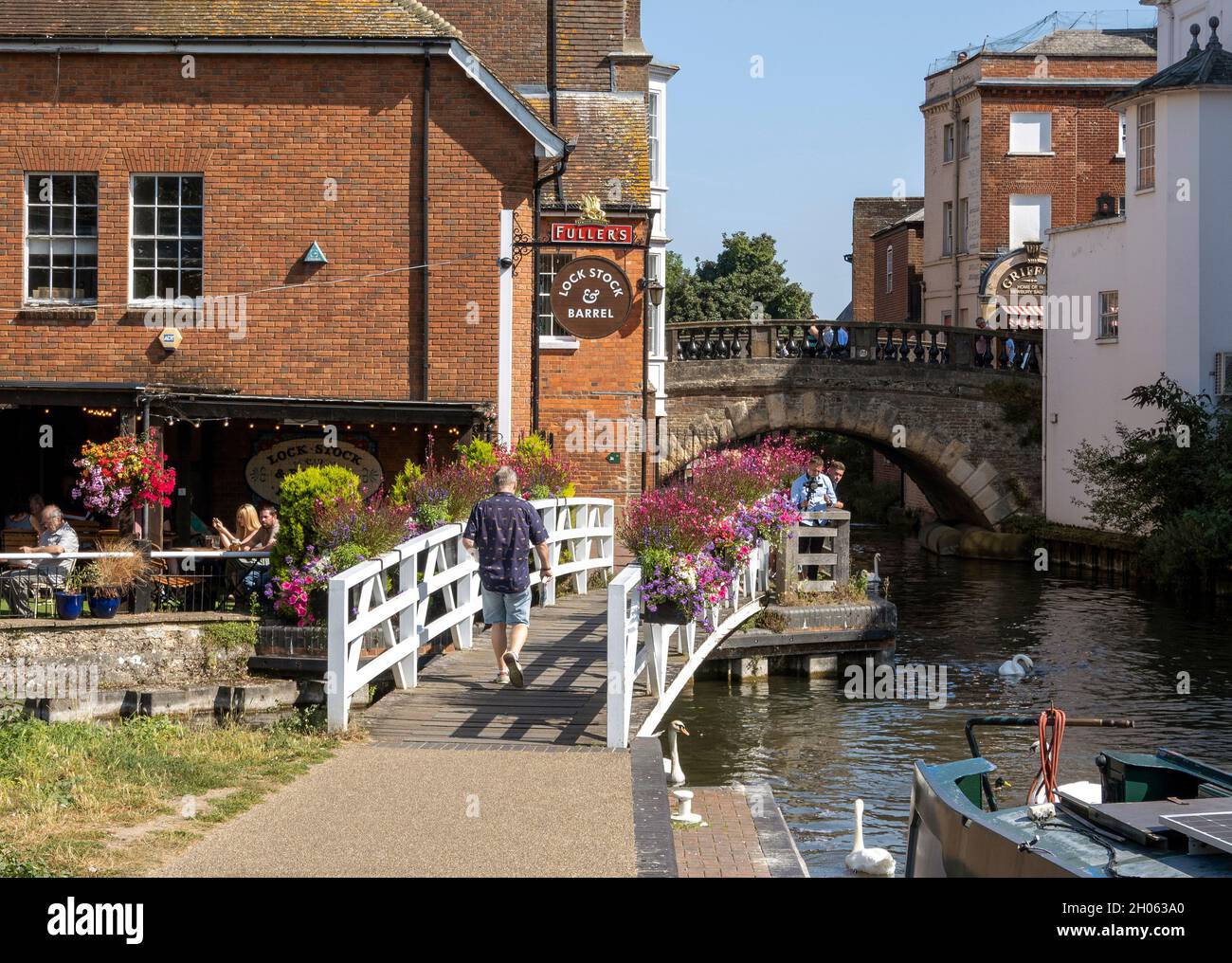 Newbury, Berkshire, England, UK. 2021. Landscape looking toward the old ...