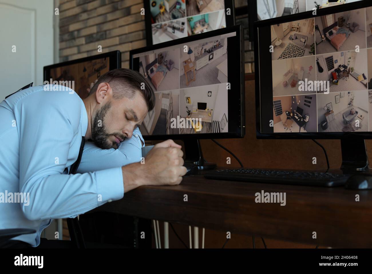 Security Guard Sleeping High Resolution Stock Photography and Images ...