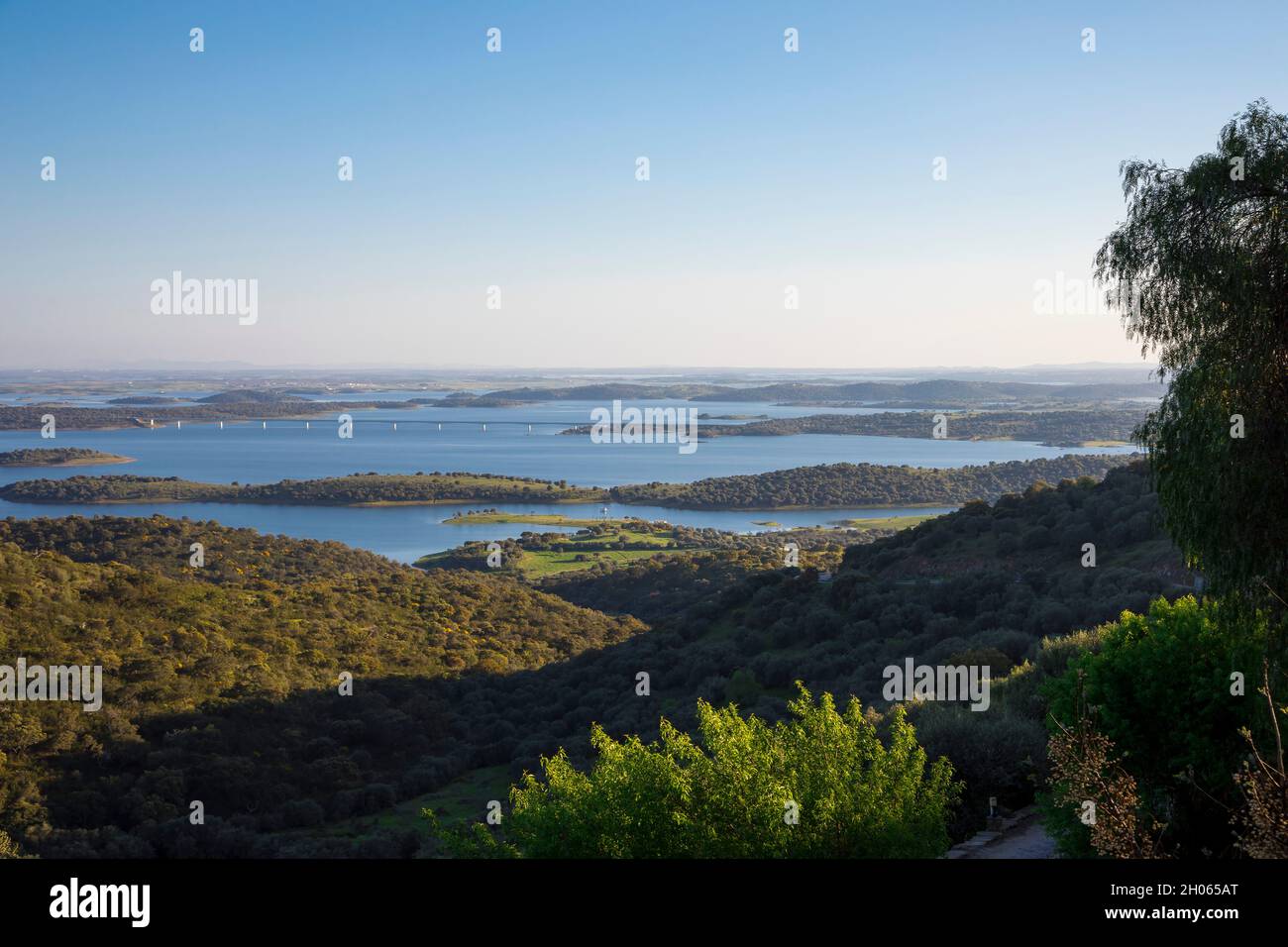 Portugal, Alentejo: landscape viewed from Monsaraz. Overview of the ...