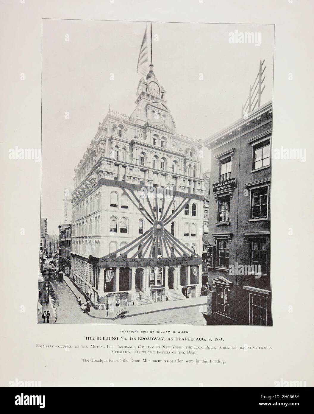 The Building No. 146 Broadway, as Draped August 8, 1885 from The ...