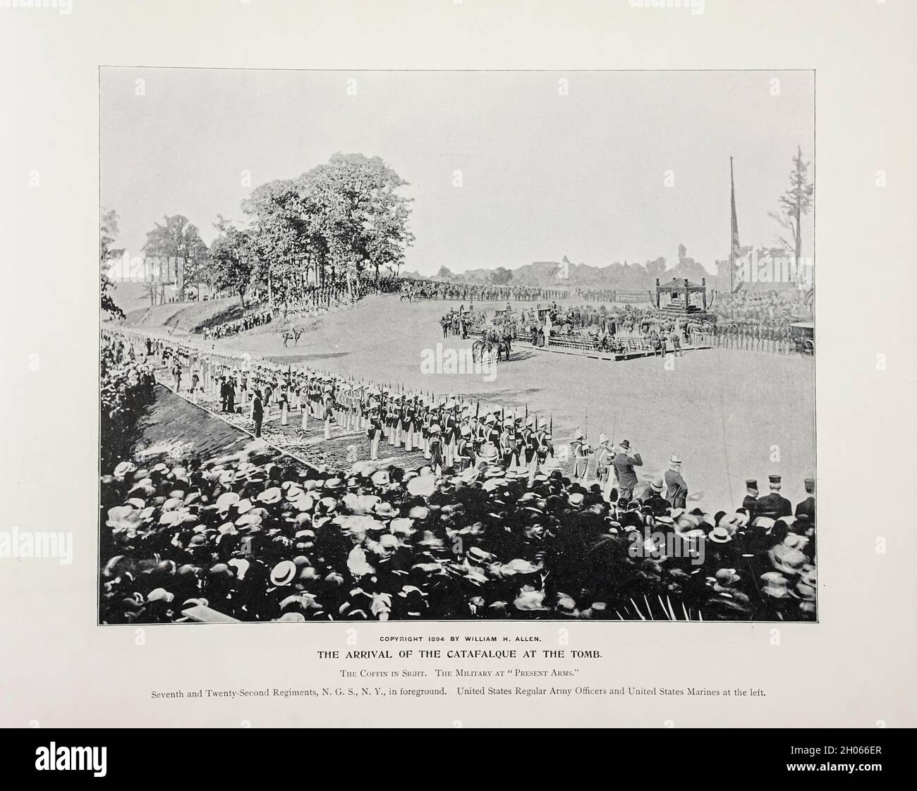 Arrival of the Catafalque at the Tomb from The American Civil War book ...