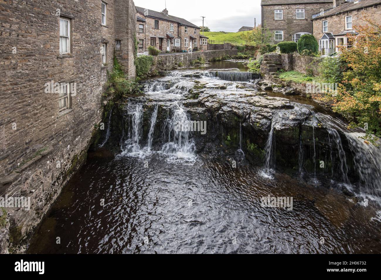 Gayle beck (Hawes Falls) at Hawes village situated in Wensleydale North ...