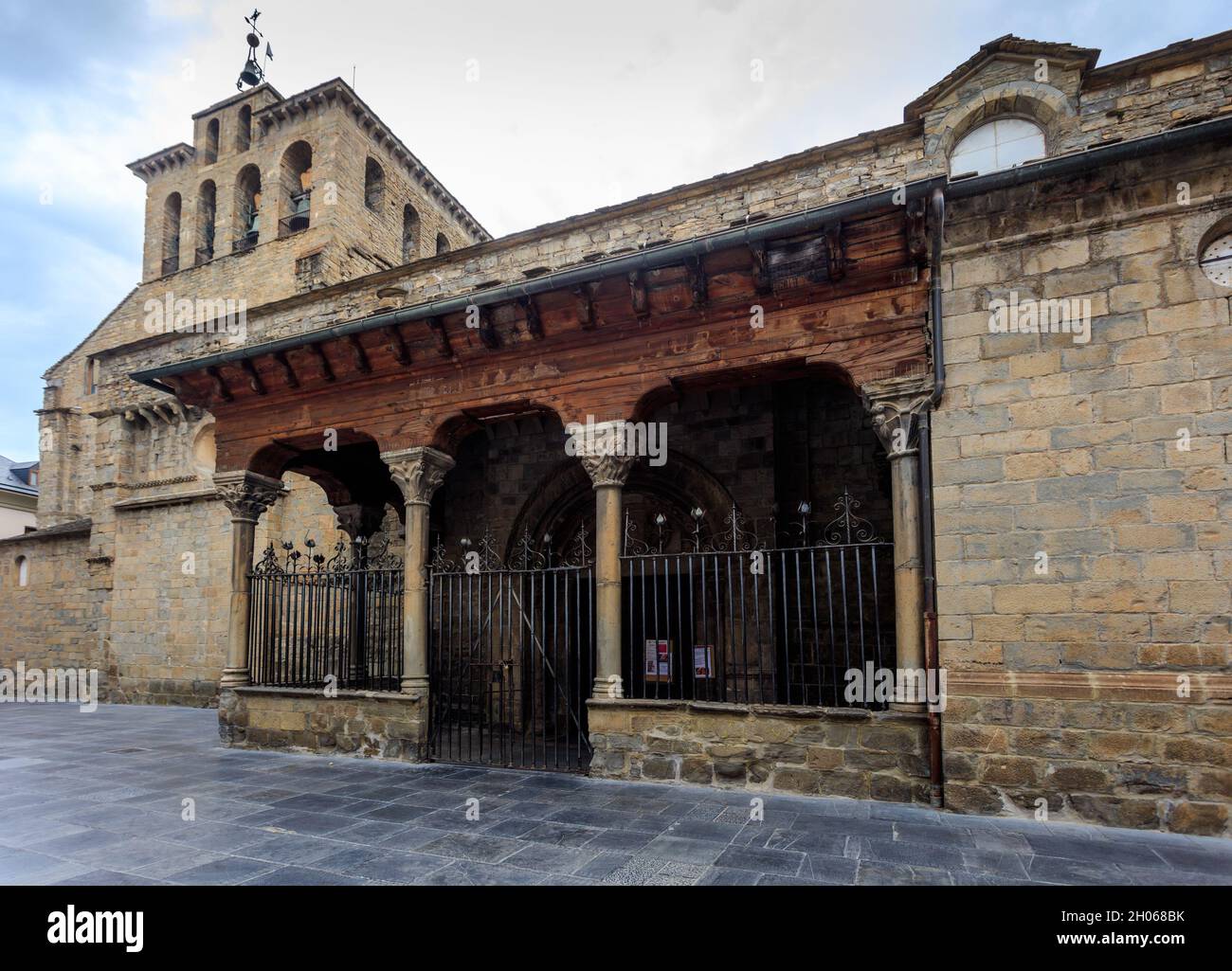 The romanesque cathedral San Pedro in Jaca is one of the catholic ...