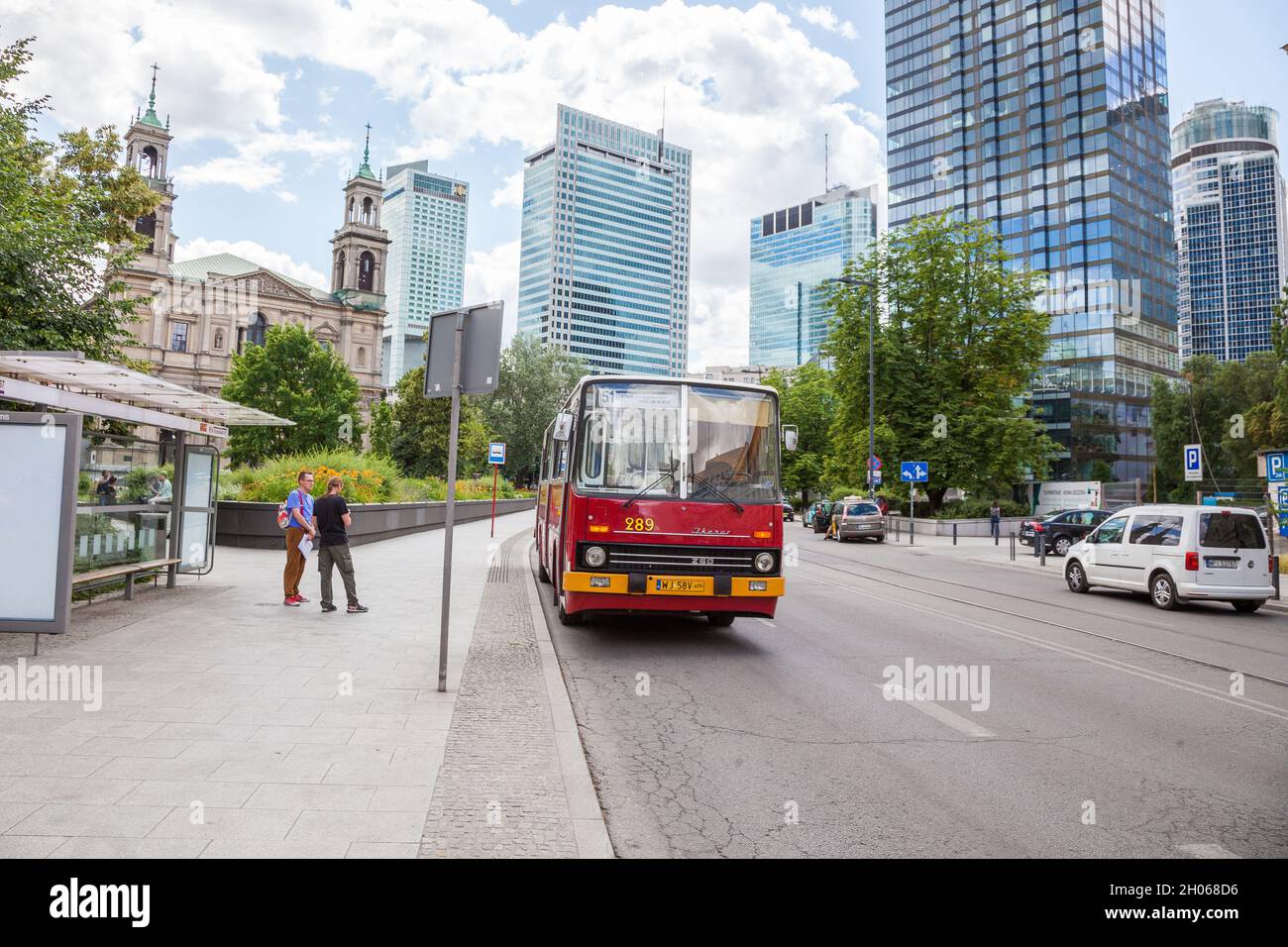 Warsaw, Poland, June 28, 2019: A vintage old Ikarus passenger bus at a ...