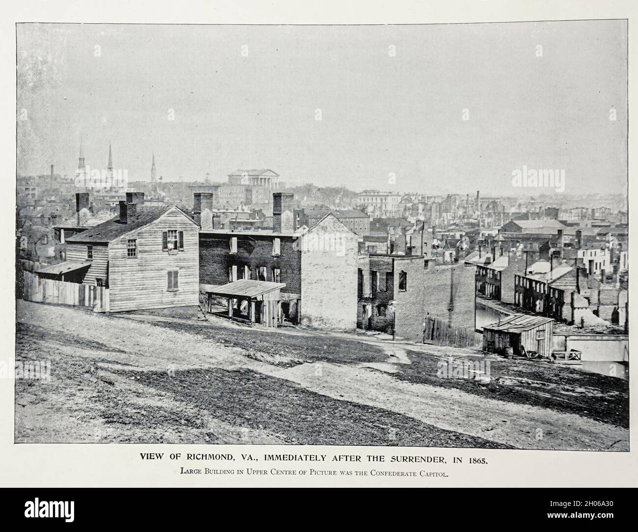 VIEW OF RICHMOND, VA., IMMEDIATELY AFTER THE SURRENDER, IN 1865. Large ...