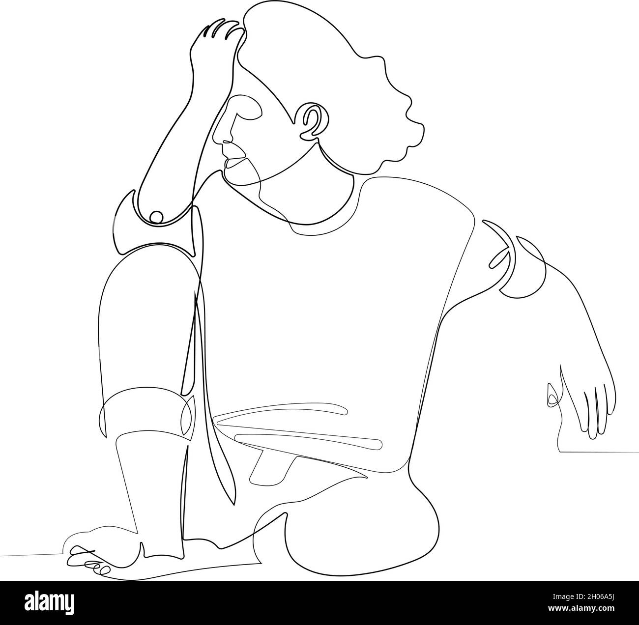 Sad upset woman alone Cut Out Stock Images & Pictures - Alamy