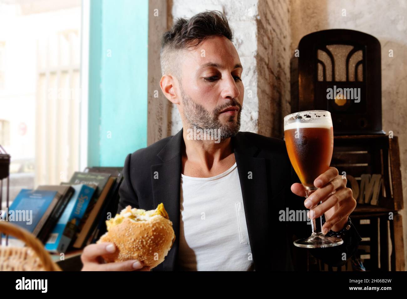 Bearded man nightclub hi-res stock photography and images - Alamy