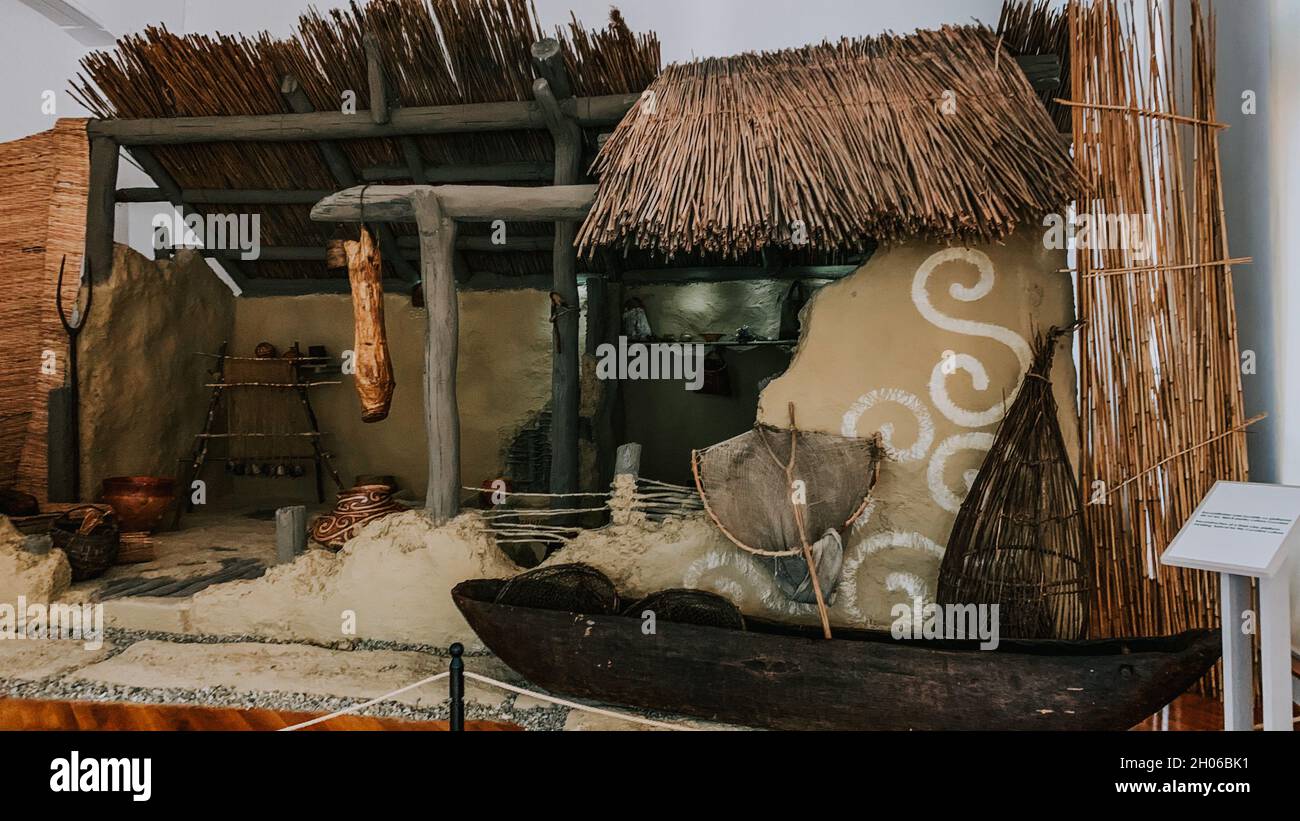 IASI, ROMANIA - Sep 02, 2021: The items displayed in Moldova History ...