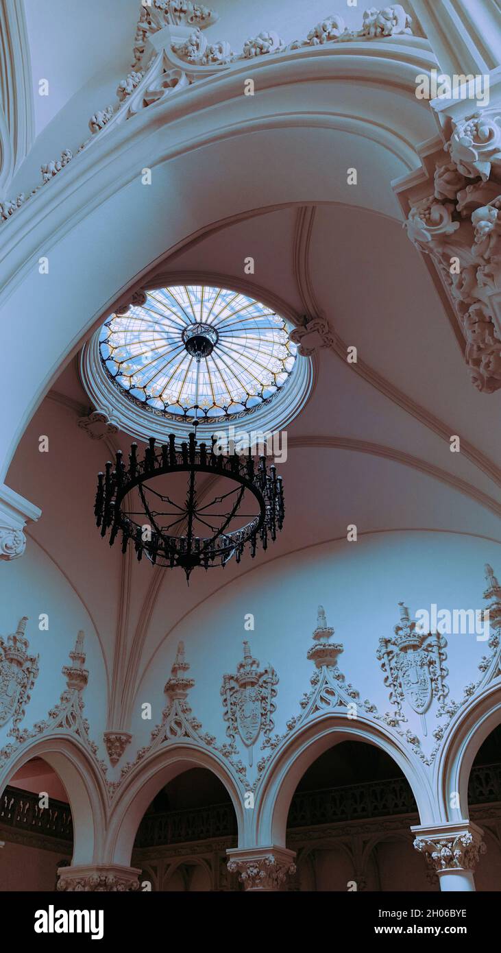 IASI, ROMANIA - Sep 24, 2021: A vertical shot of Palace of Culture ...