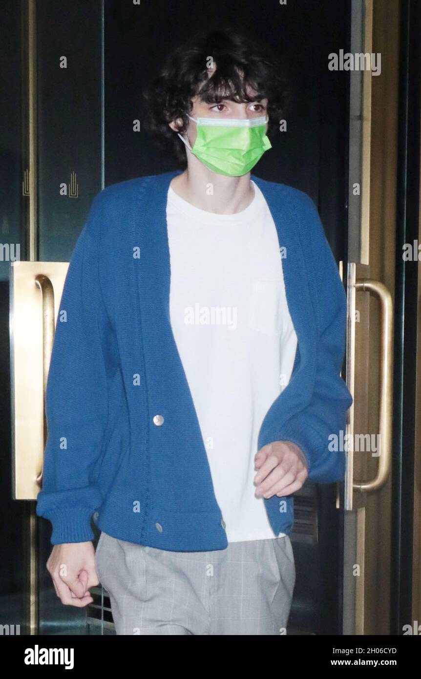 New York, NY, USA. 11th Oct, 2021. Finn Wolfhard seen after an ...