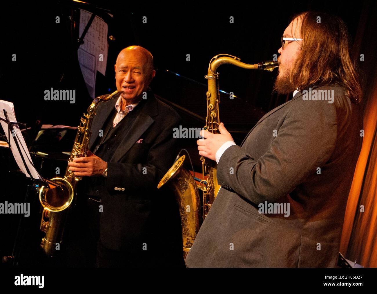 Art Themen and Tom Ridout playing in their Quintet at Herts Jazz Club ...